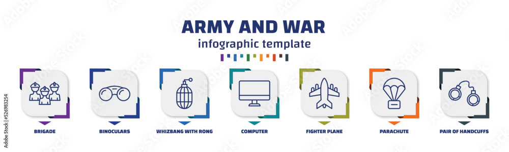 infographic template with icons and 7 options or steps. infographic for ...