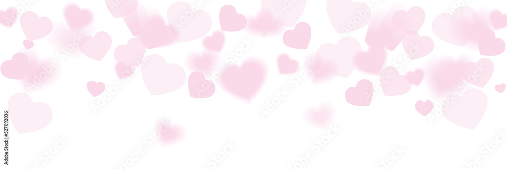 Pink hearts illustration on a white background - love heart for ...