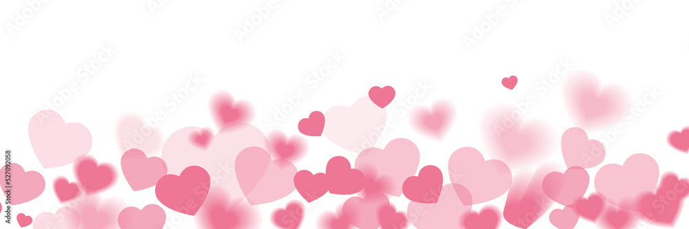 Pink hearts illustration on a white background - love heart for ...