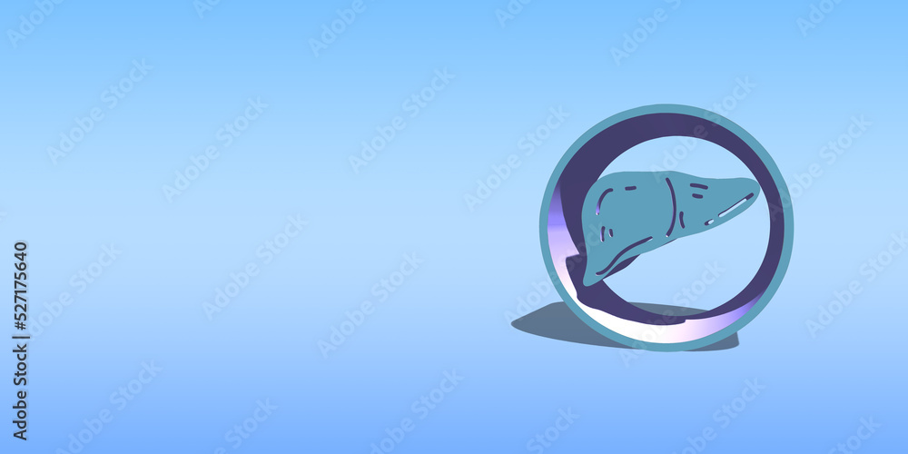Human liver 3d isolated on a blue internal digestive organ background ...