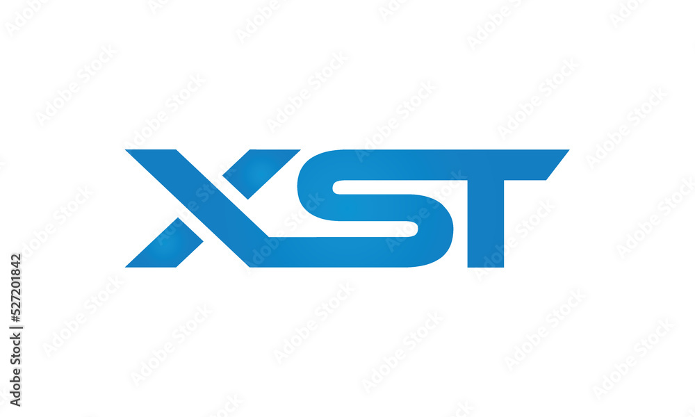 initial letters XST linked monogram, creative modern lettermark logo ...