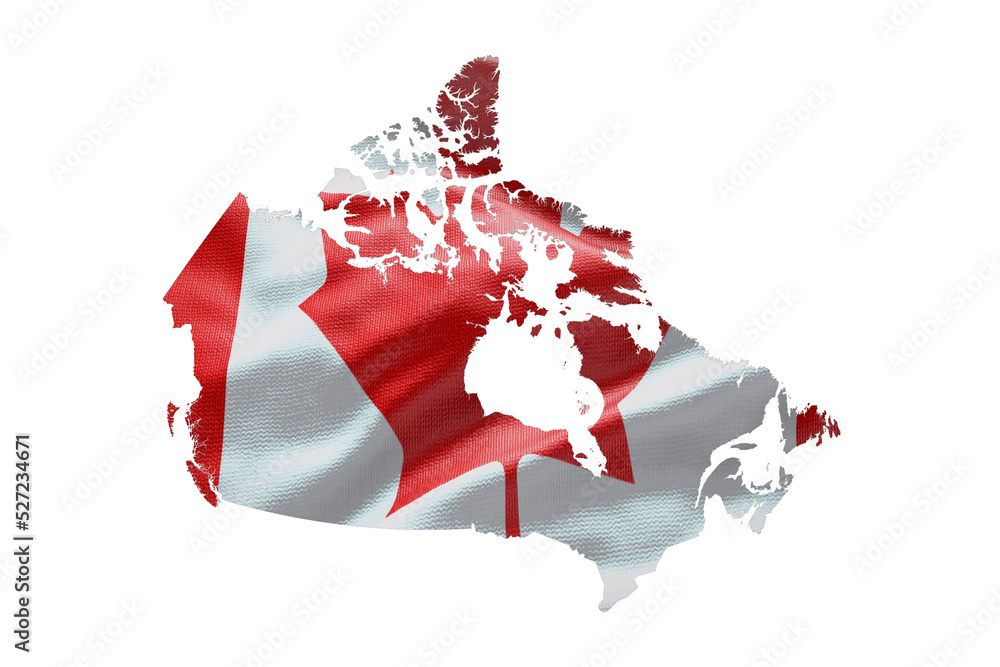 Canada map outline icon. PNG alpha channel. Country with national flag Stock Illustration ...