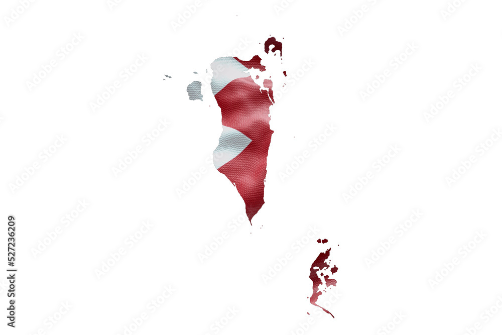 Bahrain map outline icon. PNG alpha channel. Country with national flag ...