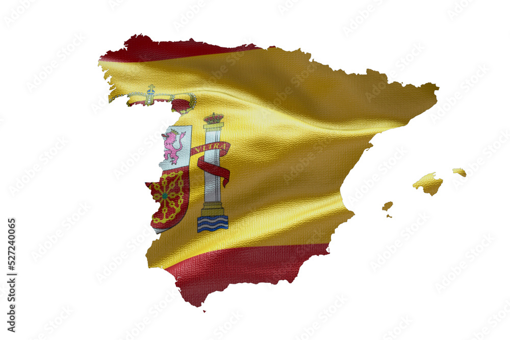 Spain map outline icon. PNG alpha channel. Country with national flag ...