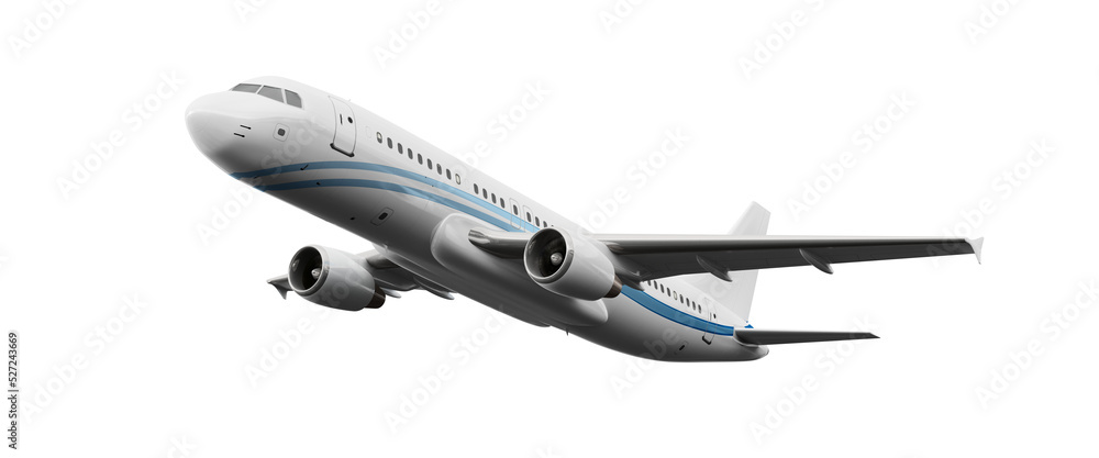 typical airplane isolated on transparent background Stock Illustration ...