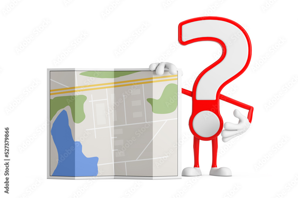 Question Mark Sign Cartoon Character Person Mascot with Abstract City ...