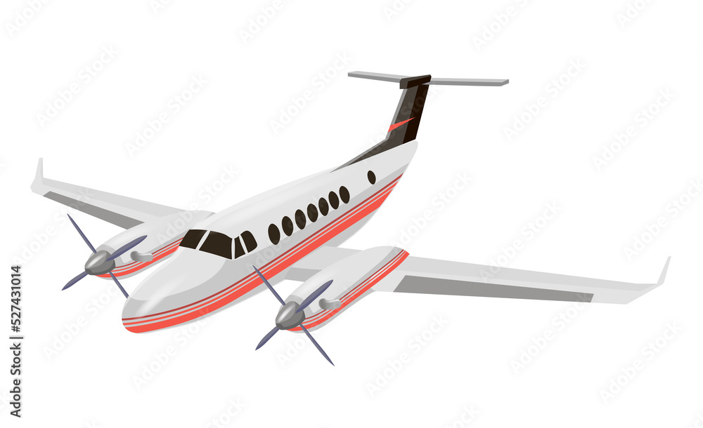 Airplanes vector image design set, private jet, passenger airplane ...
