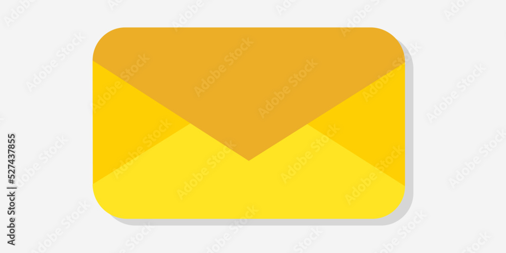 vector icon of an envelope with letter. Image open and close Yellow ...