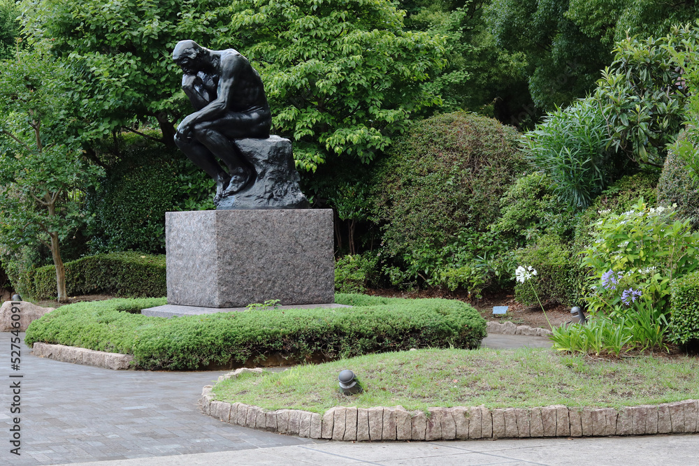 TOKYO, JAPAN - June 28, 2019: Rodin's 'The Thinker' sculpture in the ...