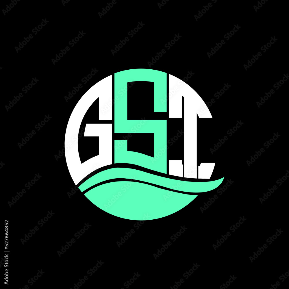 GST logo monogram isolated on circle element design template, GST ...