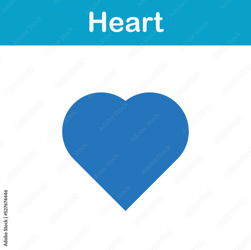 2d geometric shape of heart Stock Vector | Adobe Stock