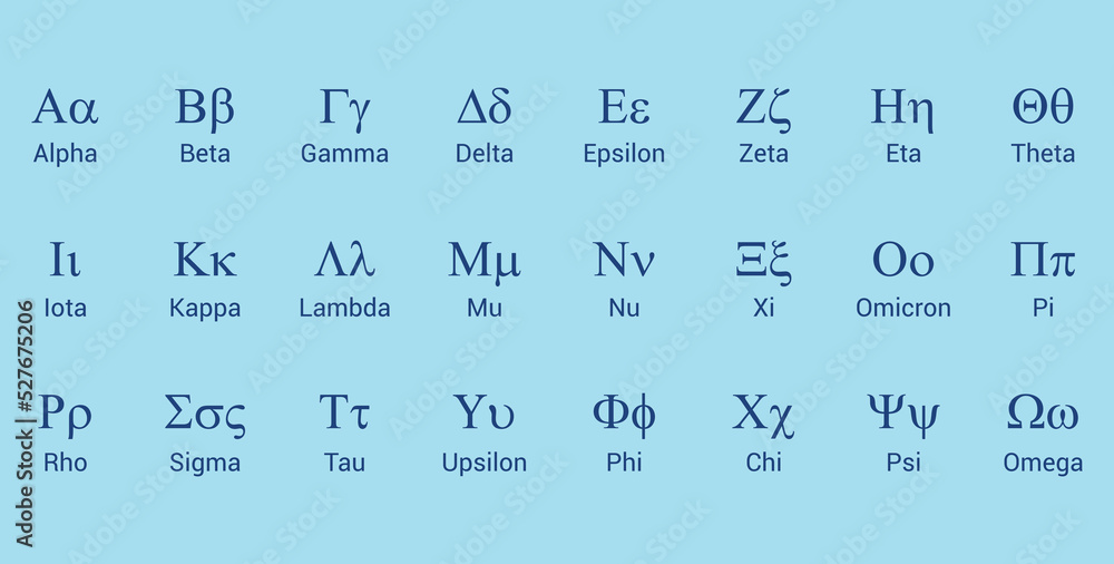 the greek alphabet letters font. greek alphabet set vector. alpha beta ...