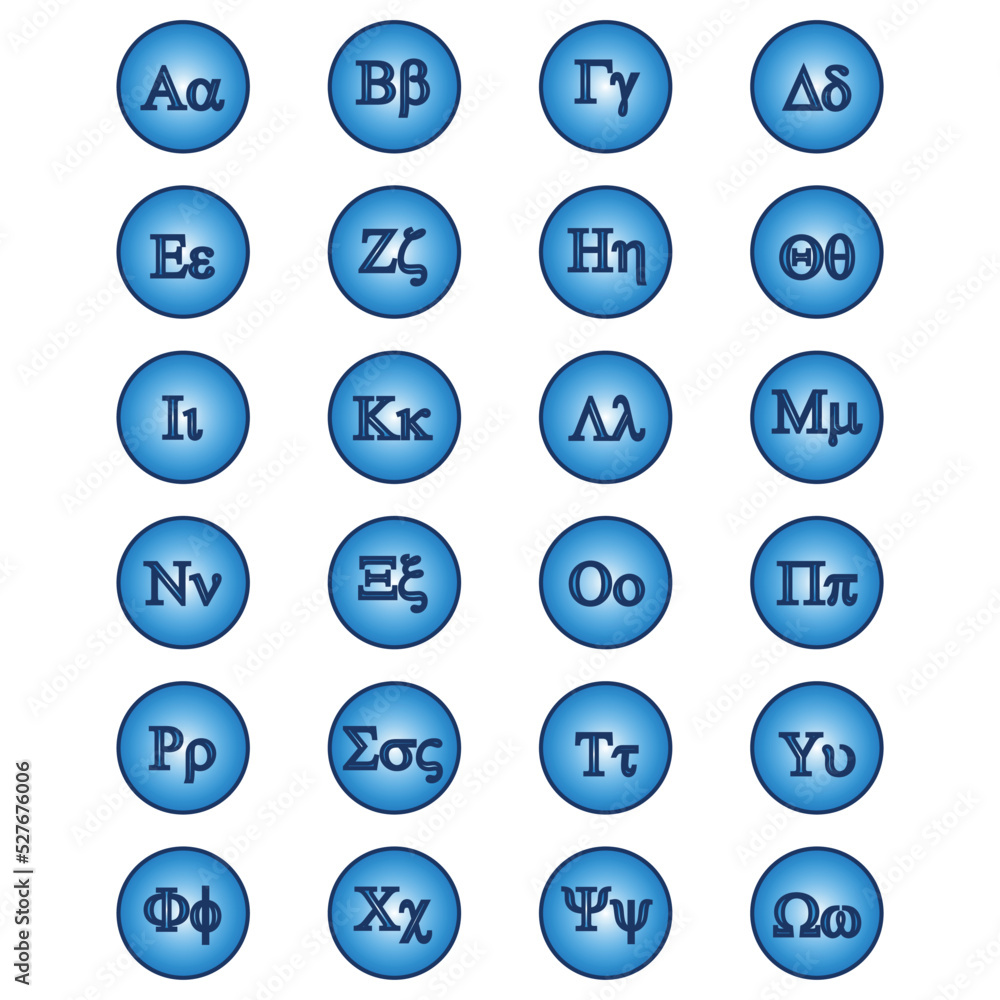 the greek alphabet letters font. greek alphabet set vector. alpha beta ...