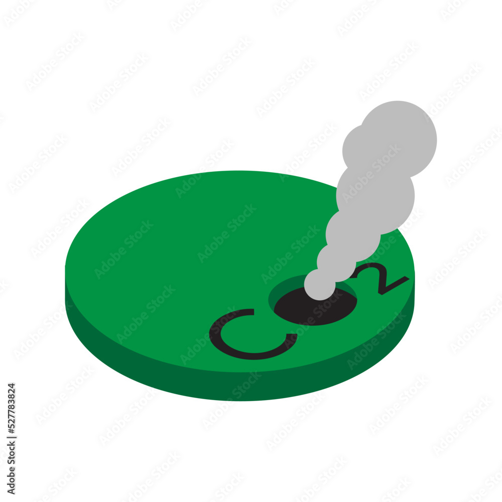 co2 emissions icon. carbon dioxide pollution. ecology and environment ...