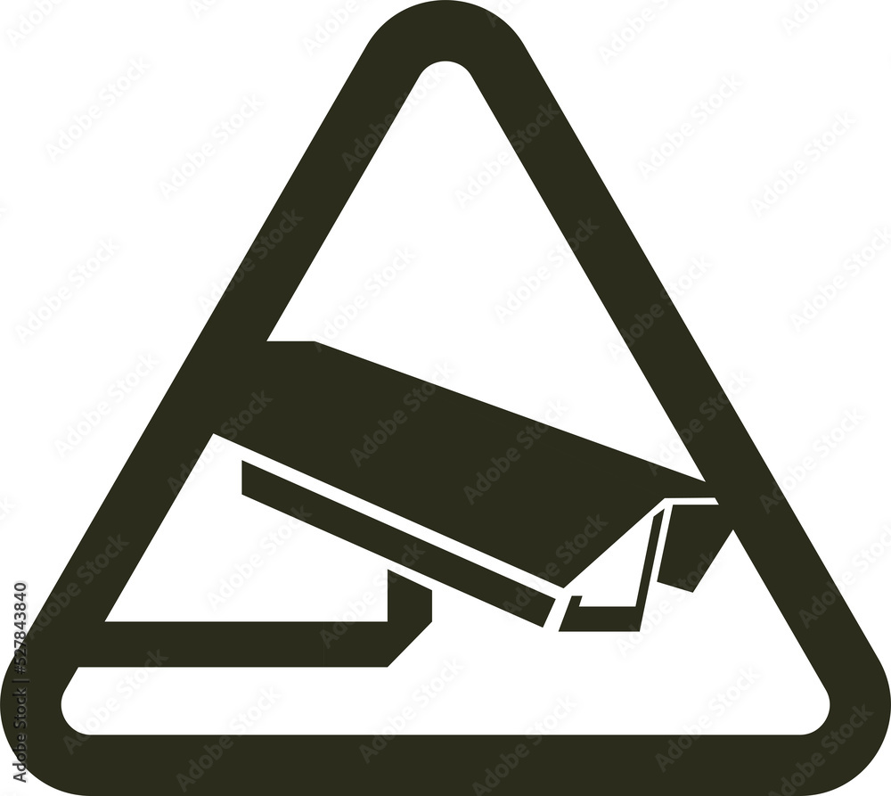 Cctv labels. Security cameras symbols Stock Illustration | Adobe Stock