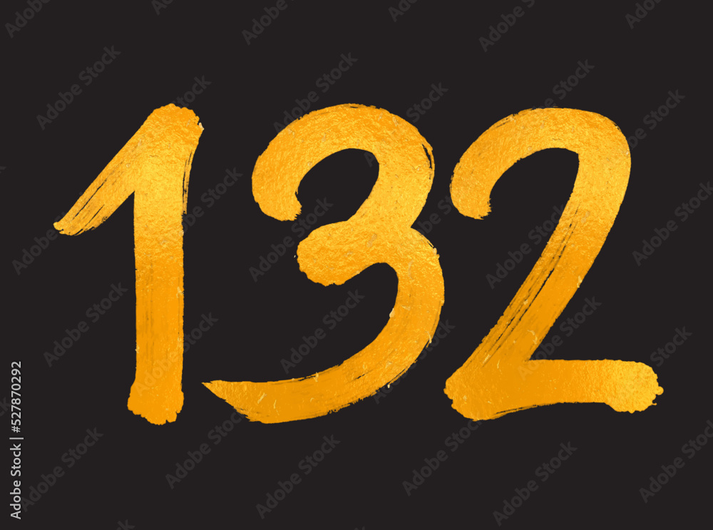 132 Number logo vector illustration, 132 Years Anniversary Celebration ...