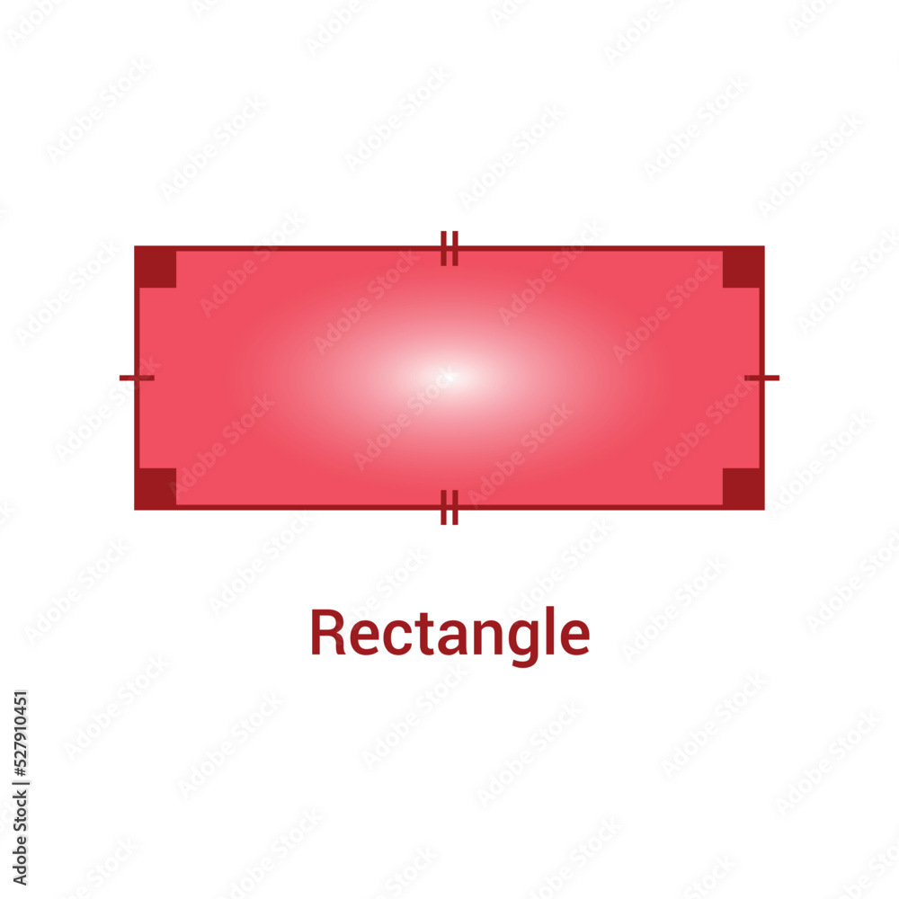 2D rectangle shape in mathematics Stock Vector | Adobe Stock