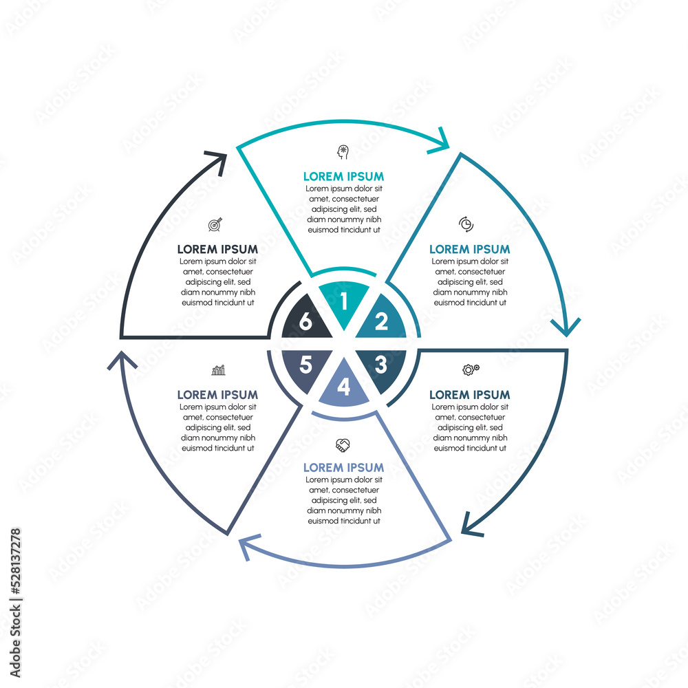 Business circle. timeline infographic icons designed for abstract ...