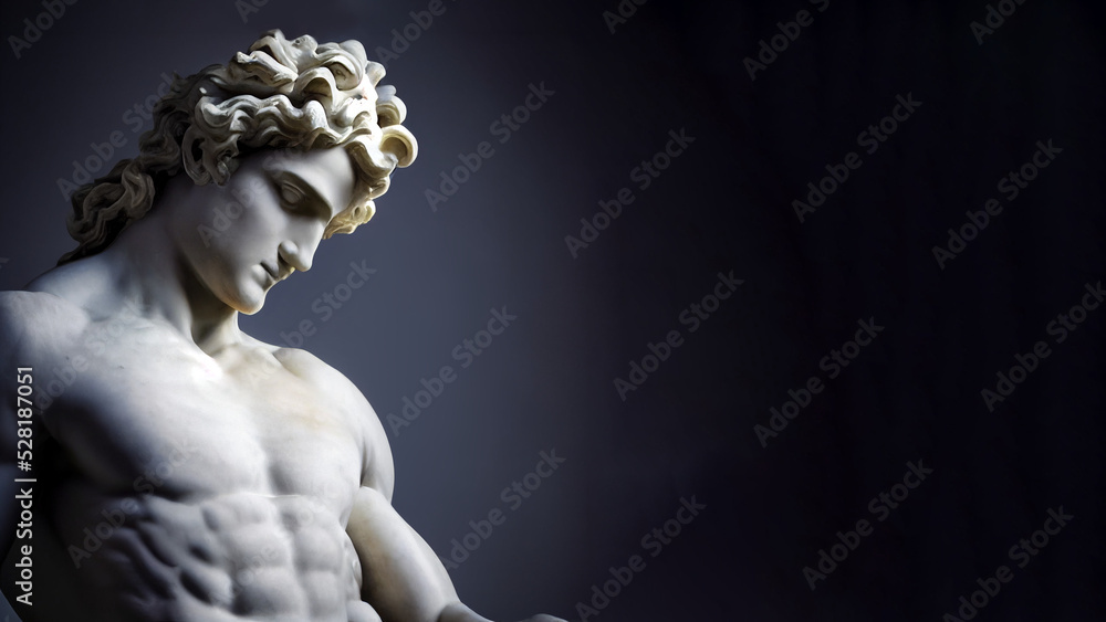 Ilustrace Illustration of a Renaissance marble statue of Apollo, God of ...