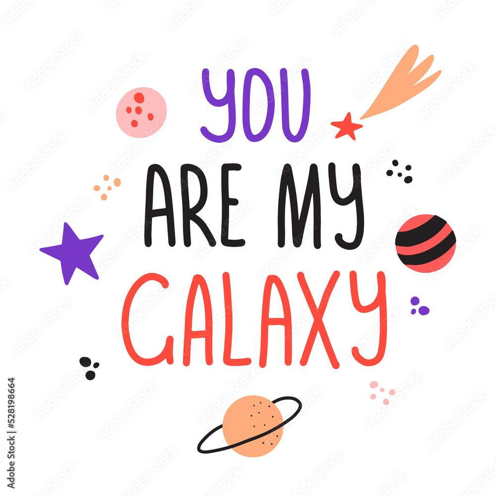 Vector illustration with hand-drawn lettering for prints and posters ...