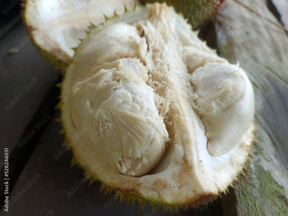 durian fruit With a soft and melted texture with a thorny skin. durian ...