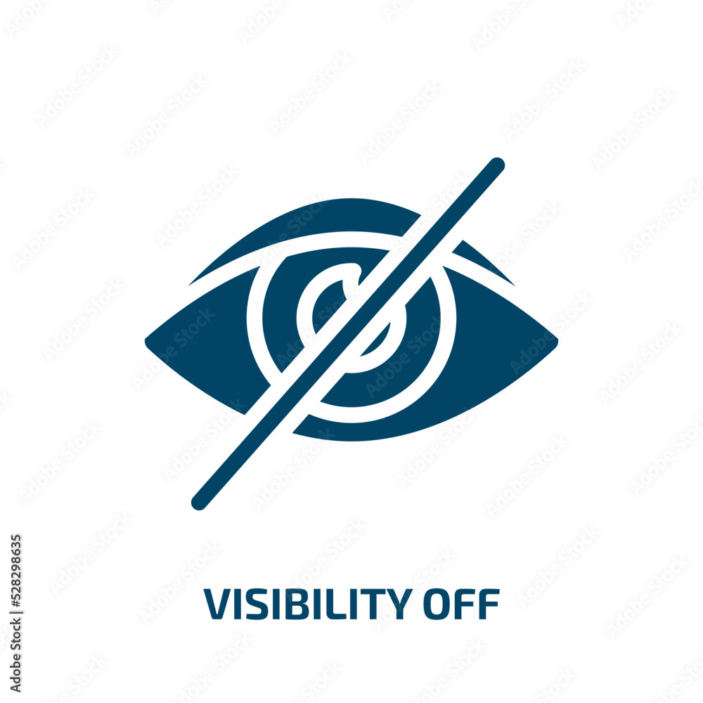 visibility off vector icon. visibility off, off, visibility filled ...