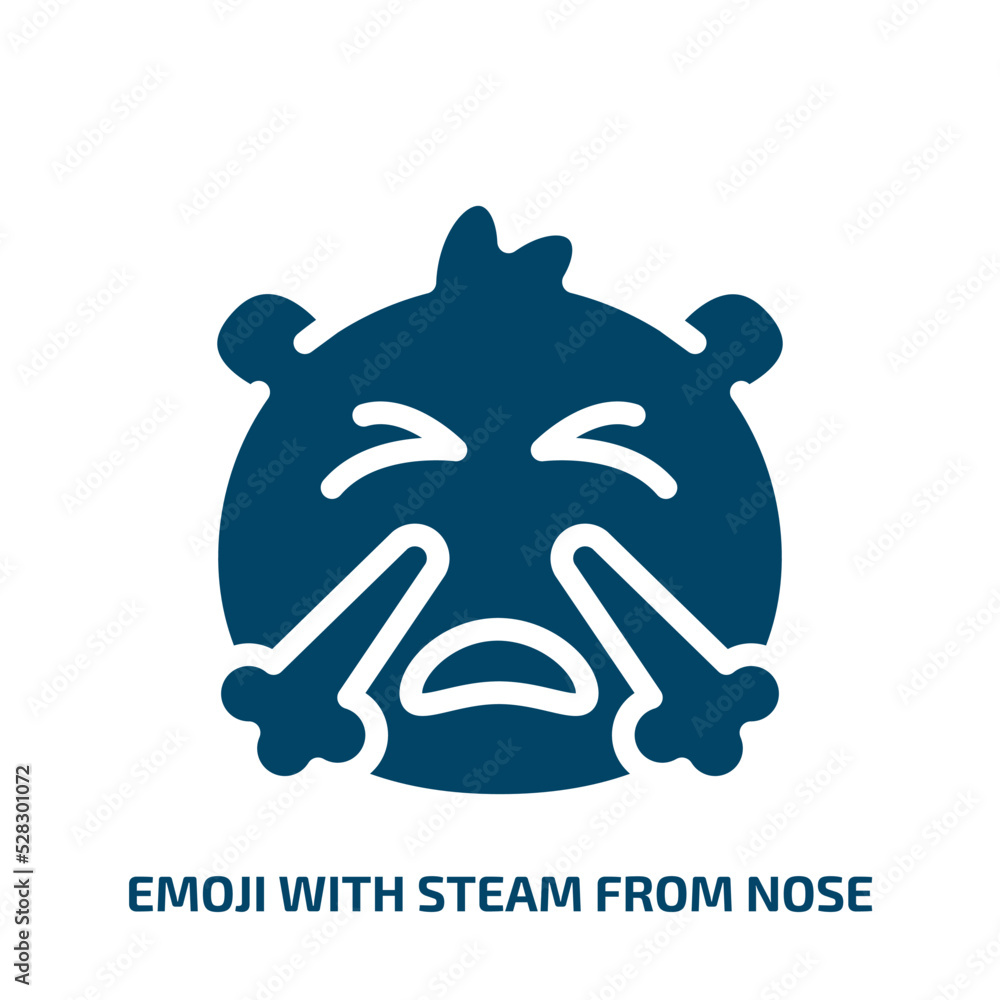 emoji with steam from nose vector icon. emoji with steam from nose ...