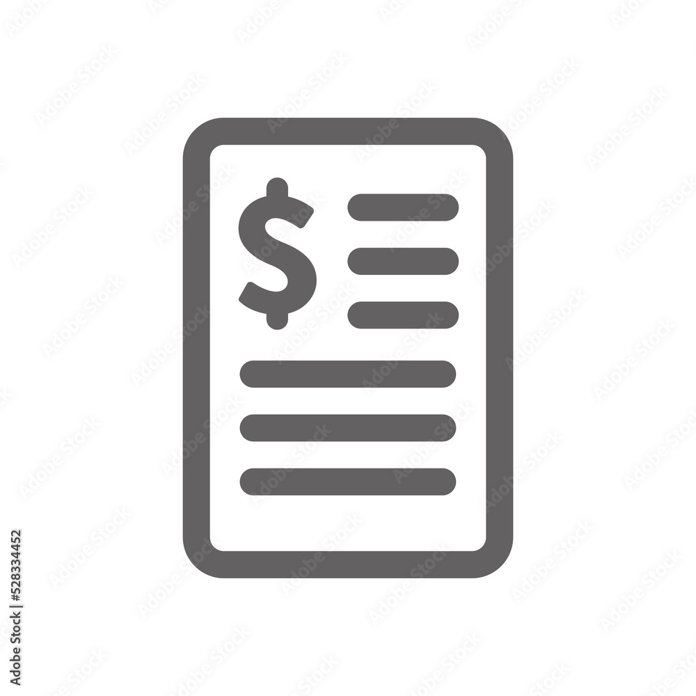 transaction summary slip icon. perfect for web design or payment ...
