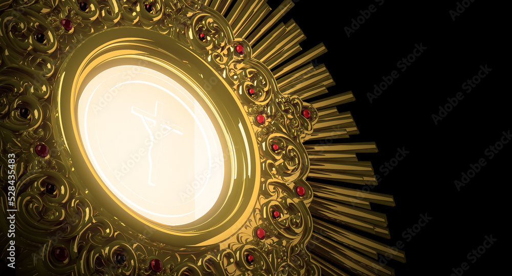 Jesus Christ in the monstrance present in the Sacrament of the ...