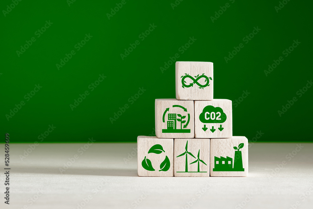 Circular economy and climate change concept. Business and environment ...