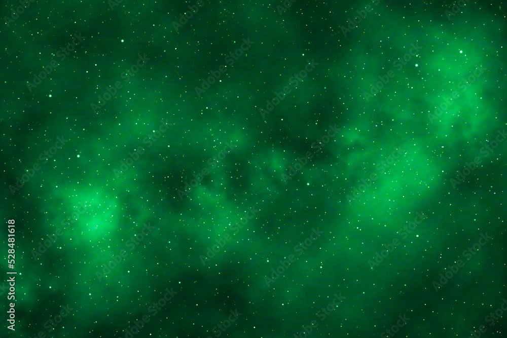 Green galaxy space background. Starry night sky background. Night sky ...