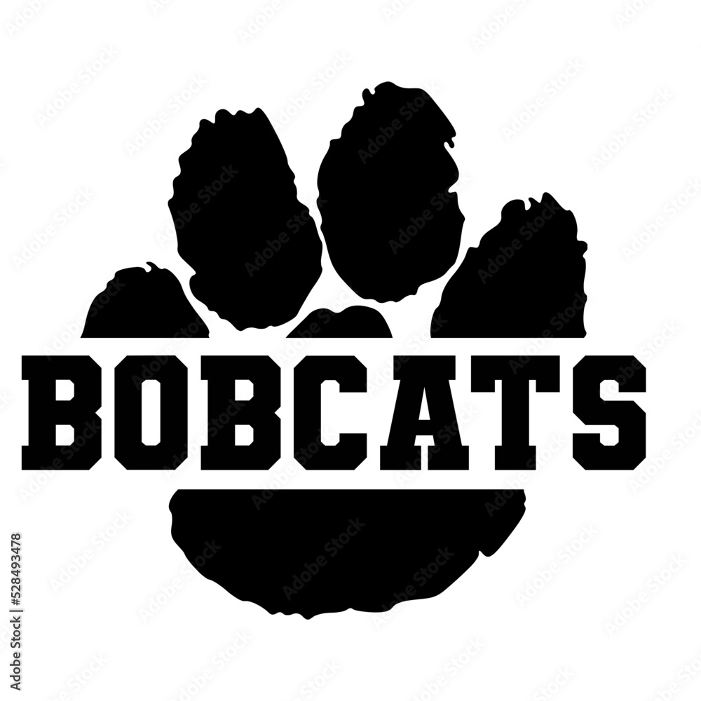 Bobcats vector, Paw Svg, School Pride, Monogram vector, Cut for Cricut ...