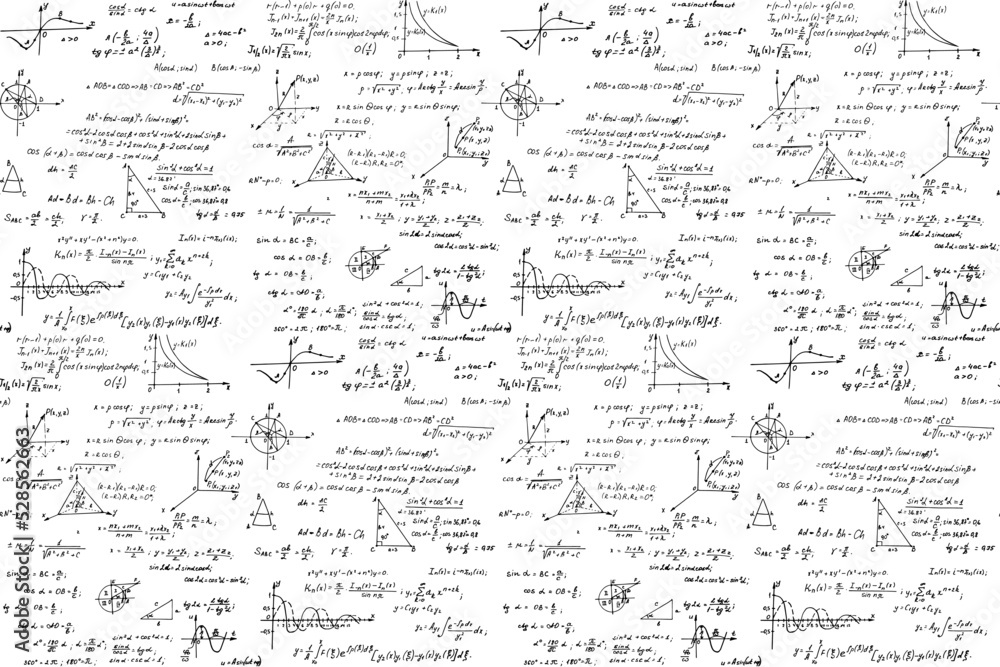 Vintage education background. Trigonometry law theory and mathematical ...