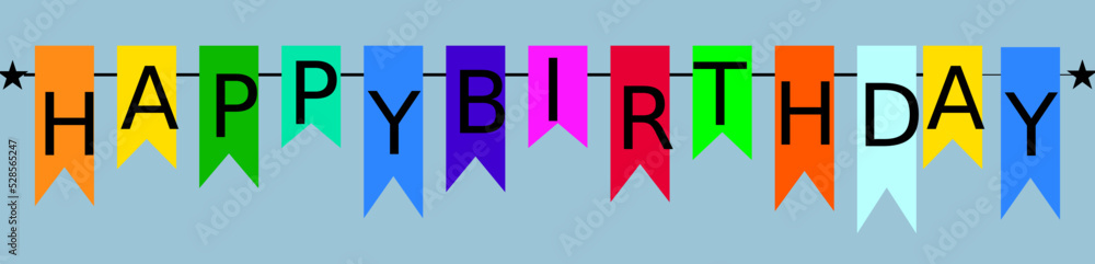 happy birthday banner illustration design Stock Vector | Adobe Stock