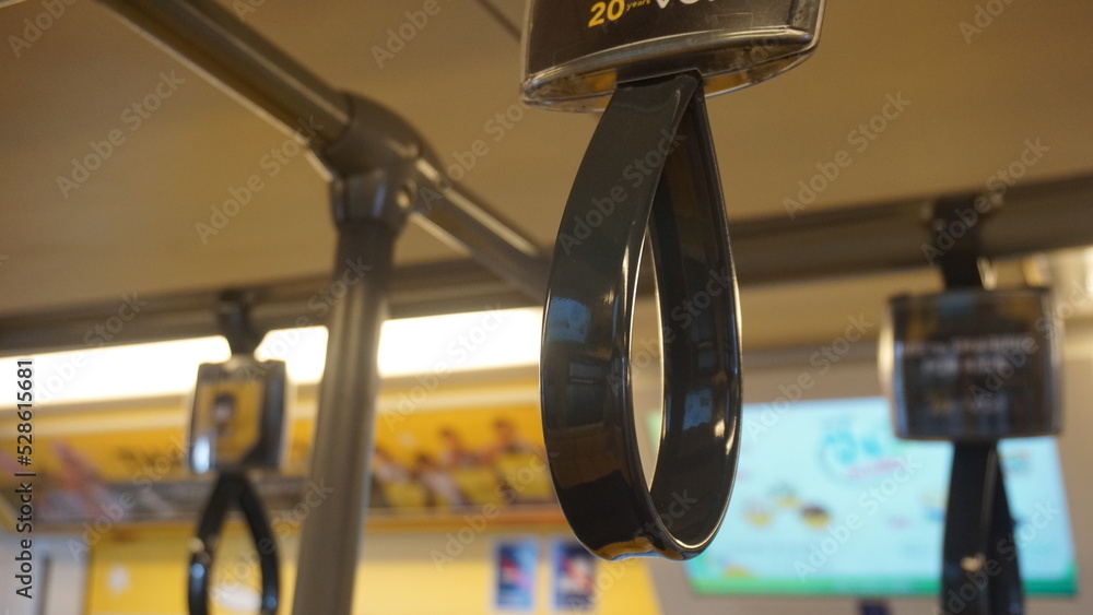 ภาพถ่าย Stock Handrails in the BTS SkyTrain | Adobe Stock