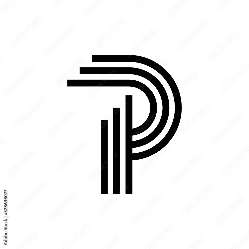 modern letter P monogram logo design Stock Vector | Adobe Stock
