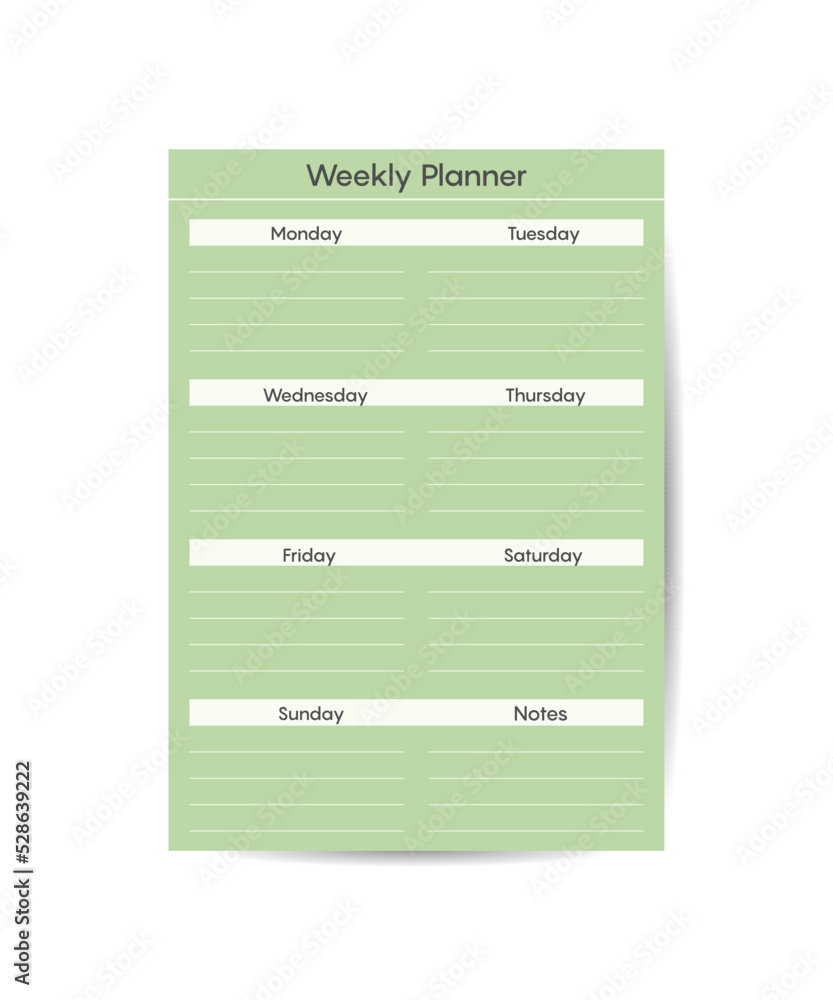 Planner template for business and studying with weekly plan pages task ...