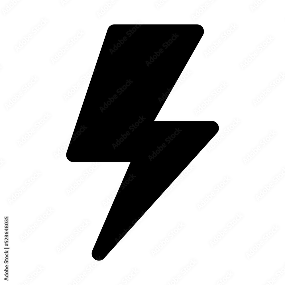 Lightning bolt icon symbol sign with transparent background PNG Stock ...
