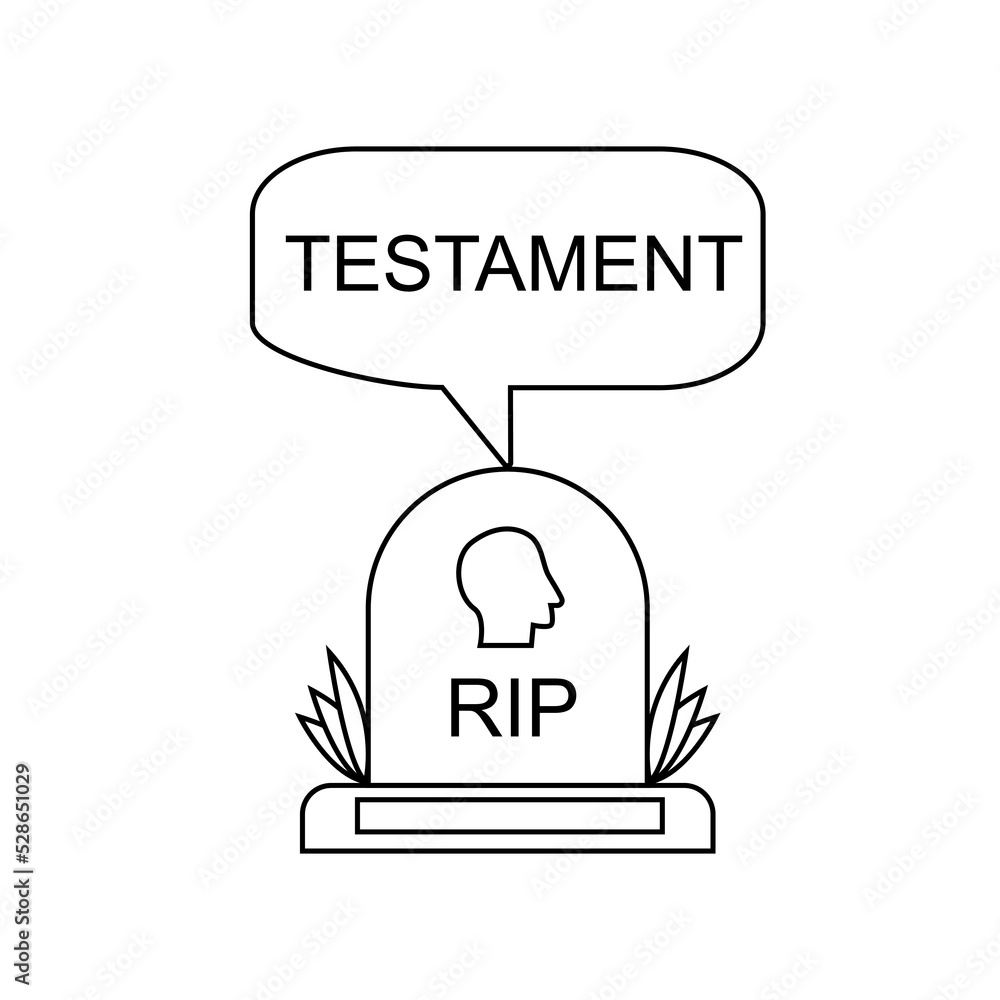 Testament symbol vector clipart illustration in outline style. Stock ...