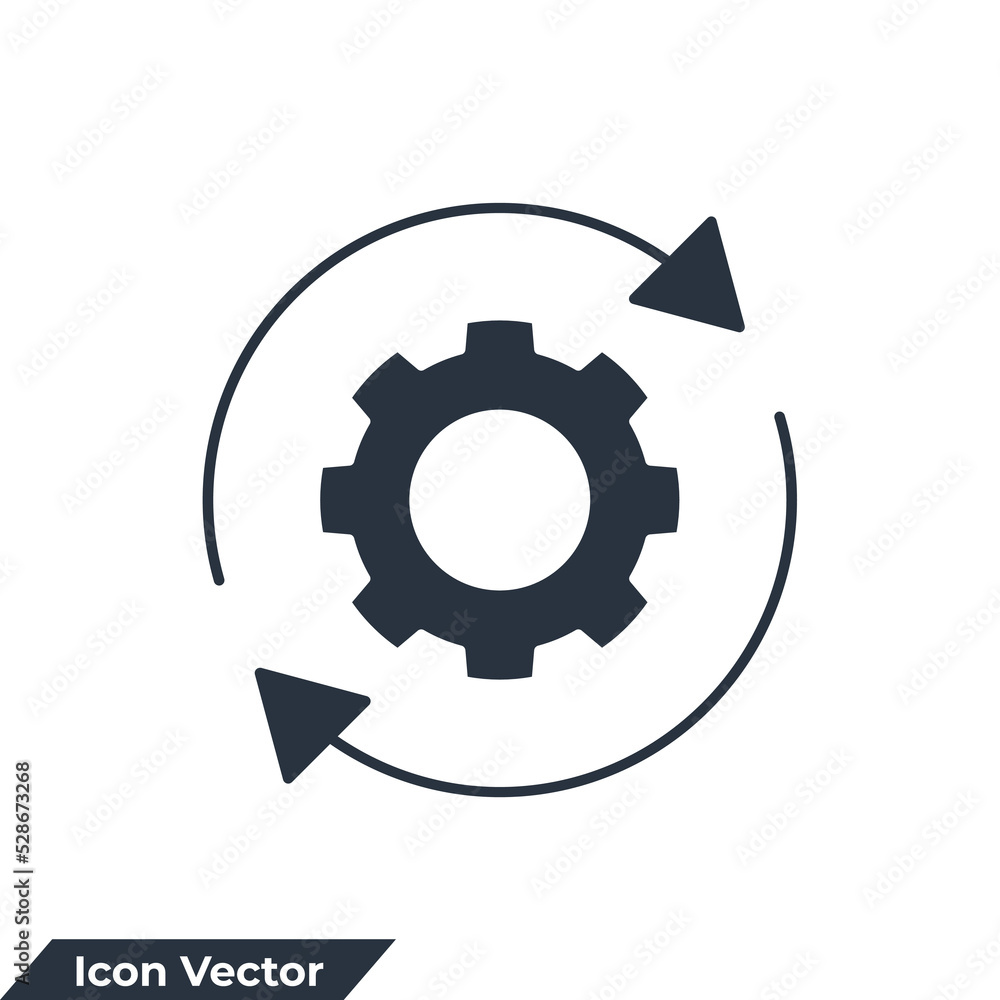 process management icon logo vector illustration. optimization symbol ...
