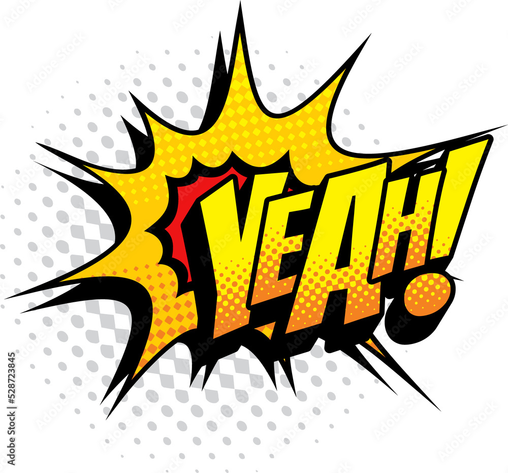 Boom bang burst yeah dialogue message, pop art Stock Illustration ...