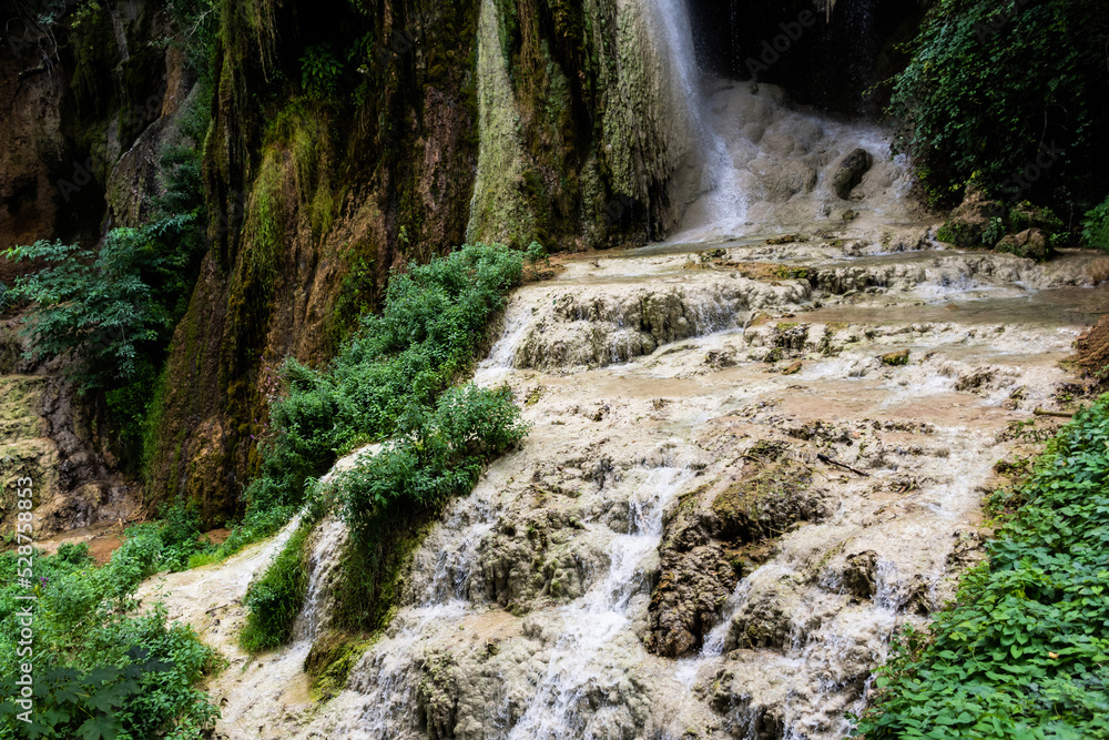 Clocota Waterfall, located on the edge of the spa resort Geoagiu-Bai in ...