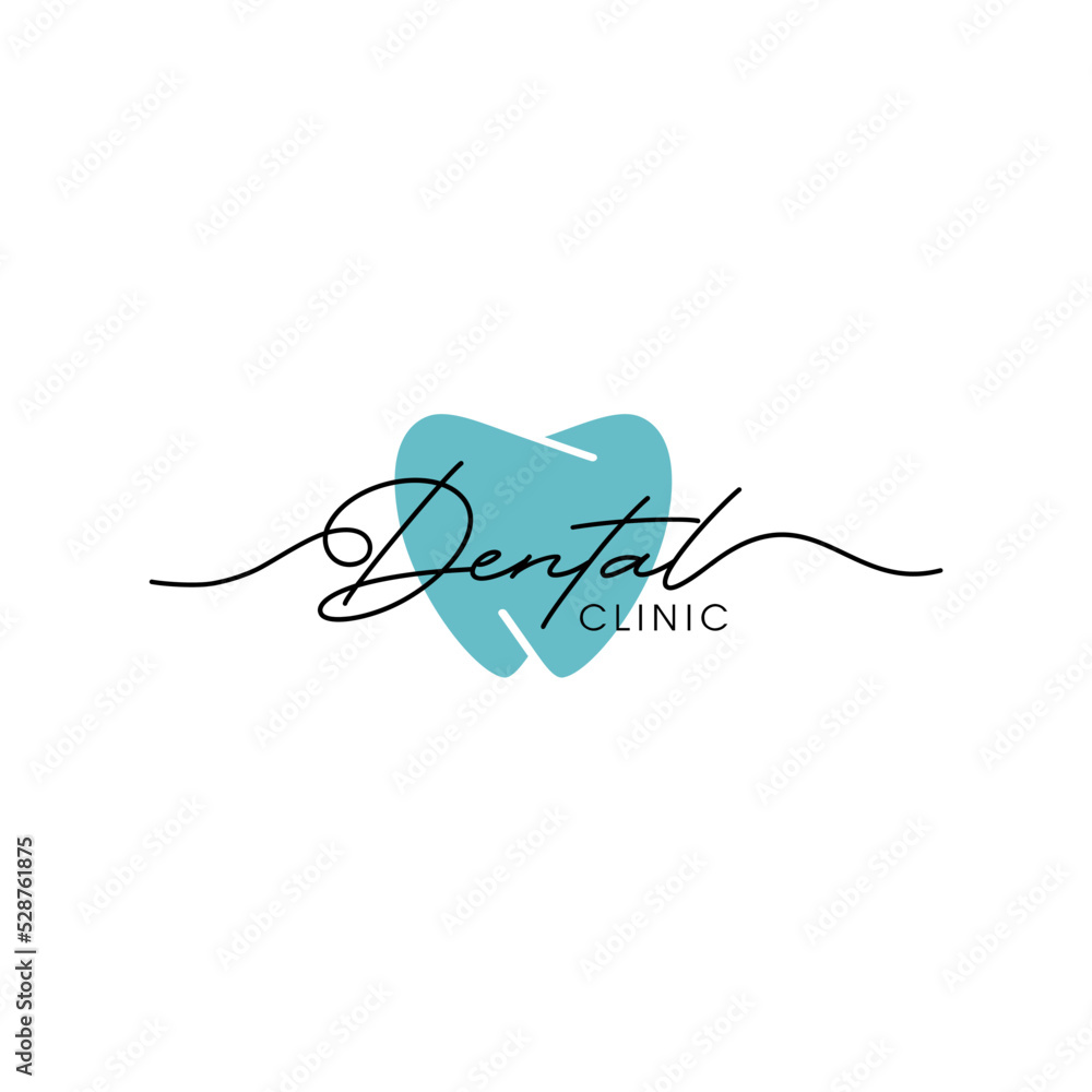 dental logo design signature Stock Vector | Adobe Stock