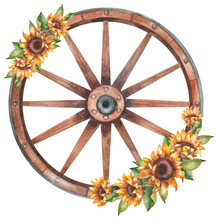 Floral Wagon Wheel Free Stock Photo - Public Domain Pictures