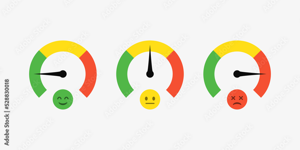 Feedback emoji slider emoticon satisfaction meter scale emoticon level ...