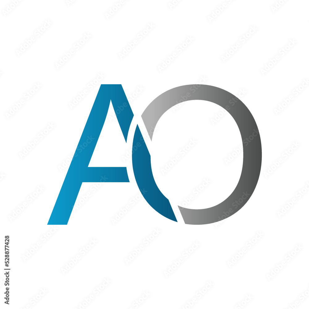 Initial AO Letter Logo With Modern Typography Vector Template. Creative ...