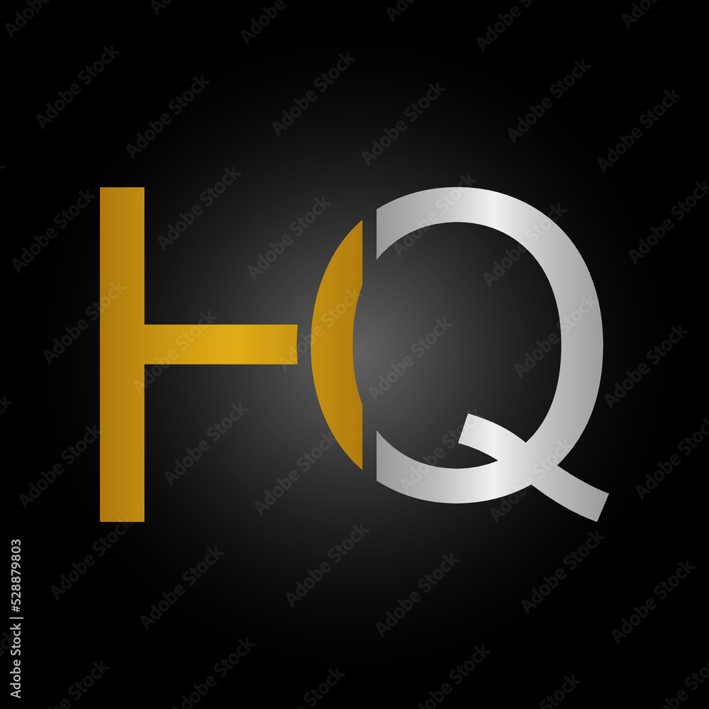 Initial HQ Letter Logo With Modern Typography Vector Template. Creative ...