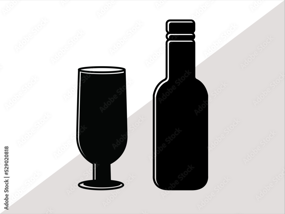 Beer Bottle svg | Beer Bottle Logo | Silhouette Clipart Cuttable Design ...