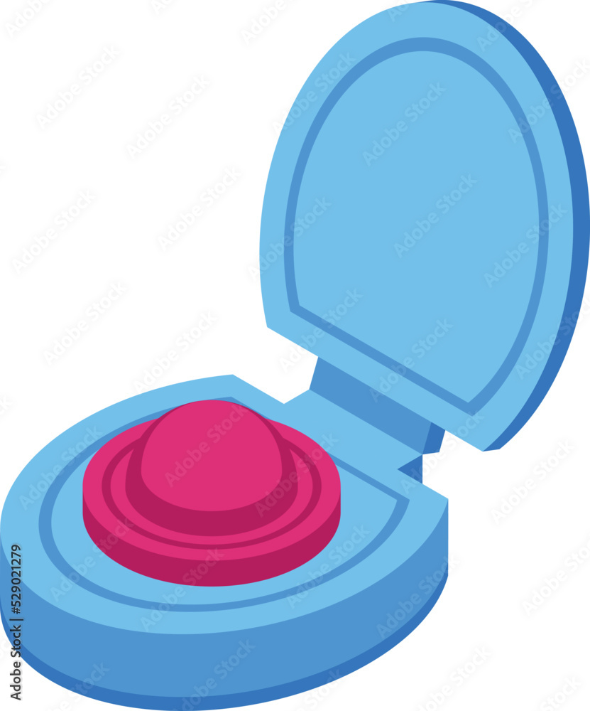 Contraception ring icon isometric vector. Birth control. Female implant ...