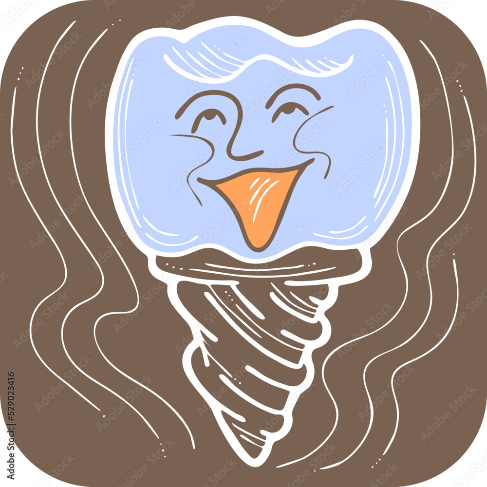 Root tooth cartoon character with problem and solution. Dental care for ...